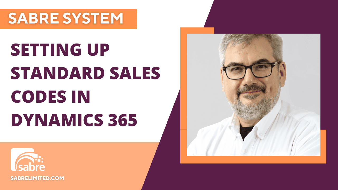 Setting Up Standard Sales Codes In Microsoft Dynamics 365 Business